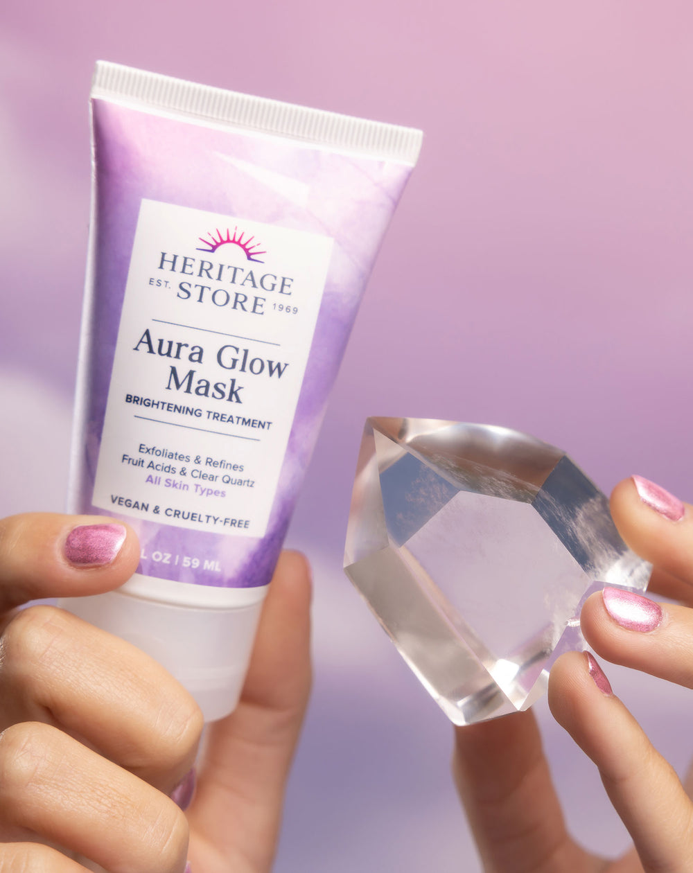 Aura Glow Mask | Clear Quartz Face Mask | Heritage Store